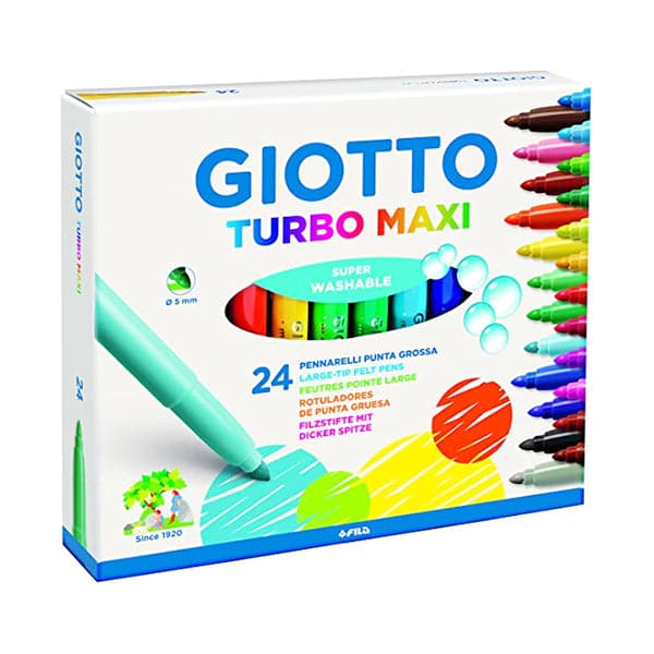 Buy Now Giotto Turbo Maxi Markers 24 Pcs Set